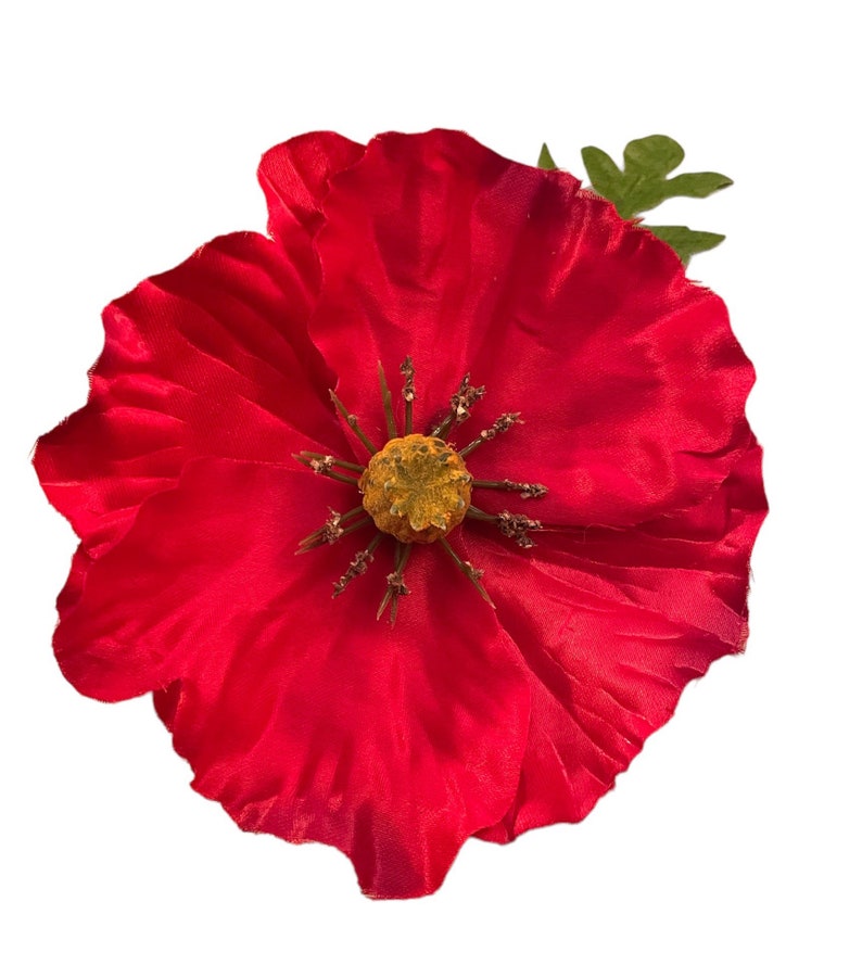Red Poppy Hair Flower Clip - Etsy
