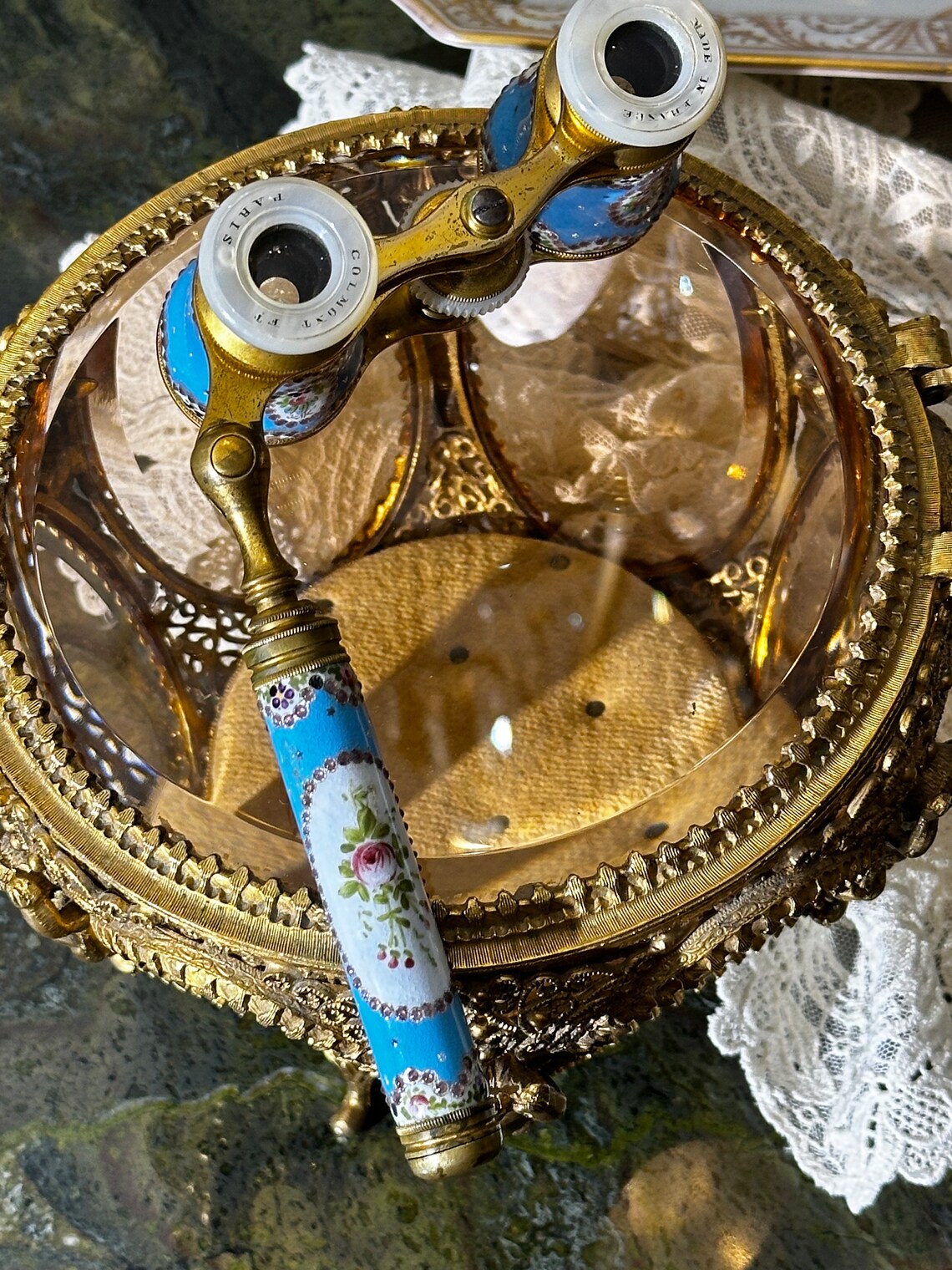 Antique Enamel Theater/opera Glasses - Etsy