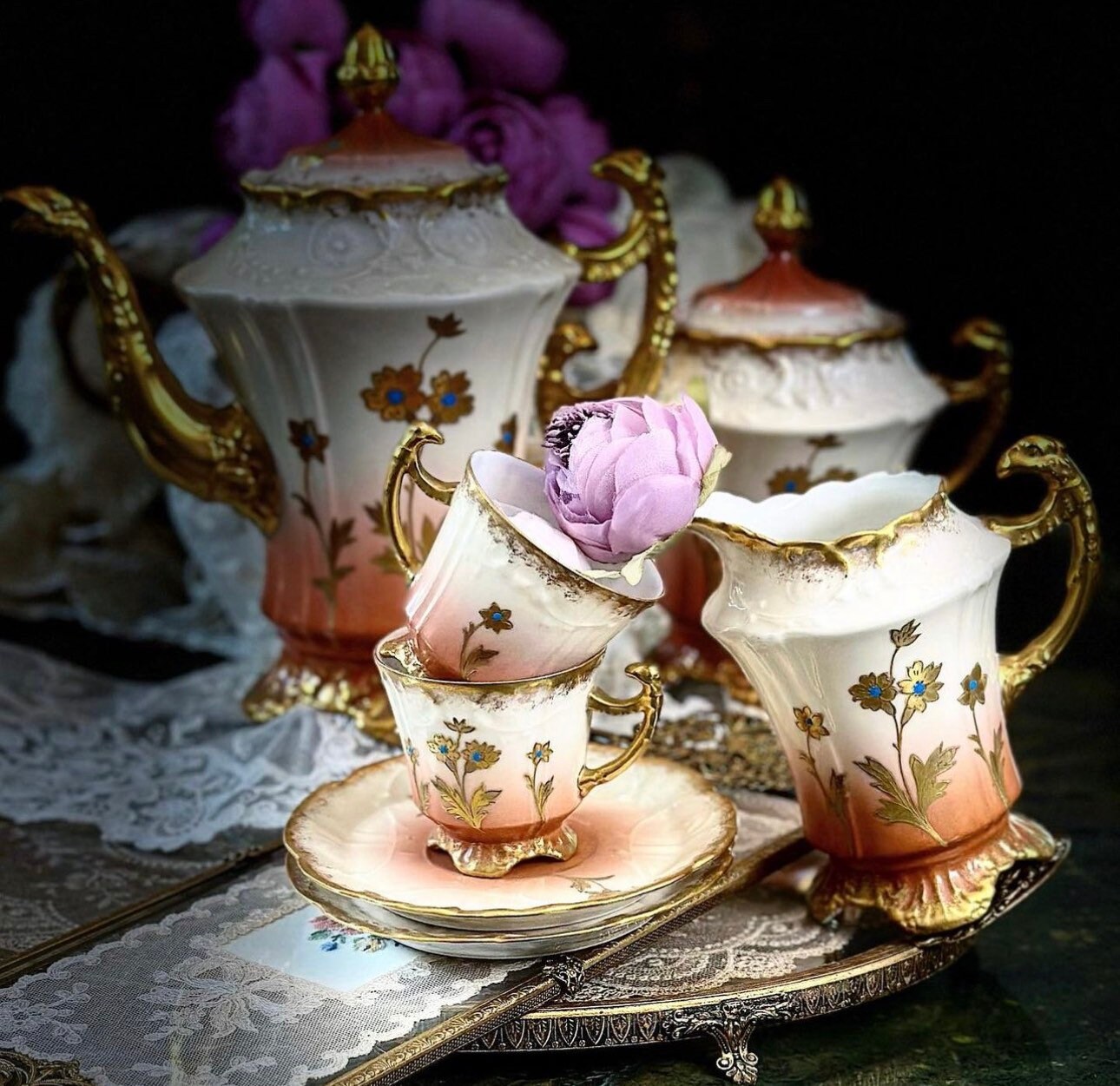 Antique Limoges Coffee/tea Set - Etsy