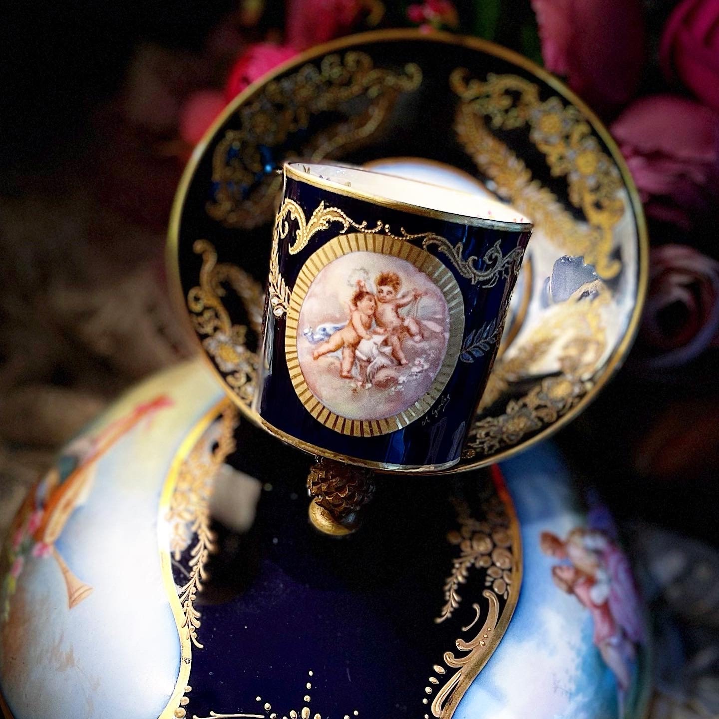 Rare Antique Sevres Porcelain Andre Golse 1880-1900 Period Cup and ...
