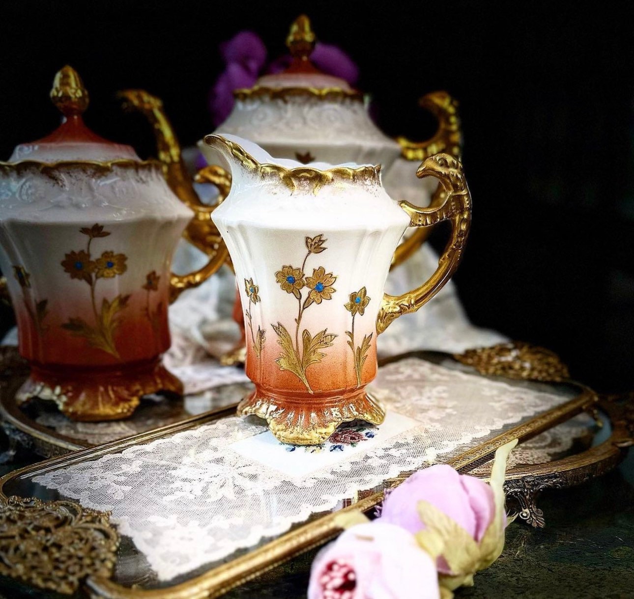 Antique Limoges Coffee/tea Set - Etsy