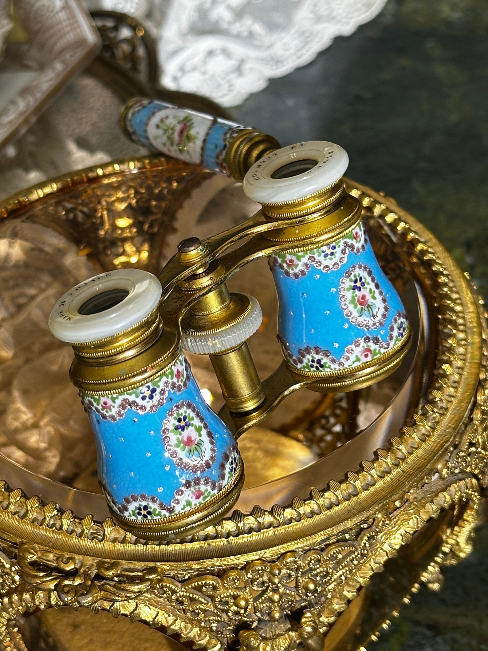 Antique Enamel Theater/opera Glasses - Etsy