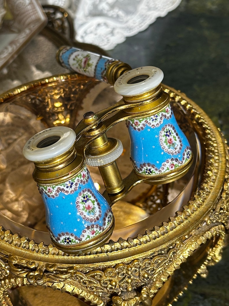 Antique Enamel Theater/opera Glasses - Etsy