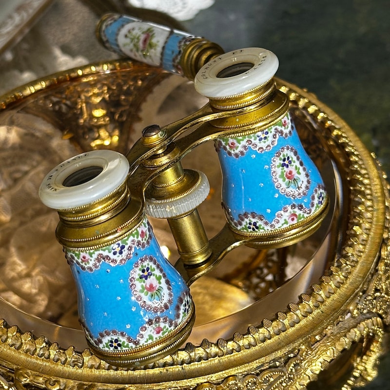 Antique Enamel Opera Glasses - Etsy