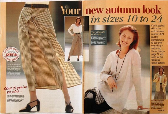 A Multi-size Sewing Pattern for a Tunic and Skirt in Sizes 10 | Etsy