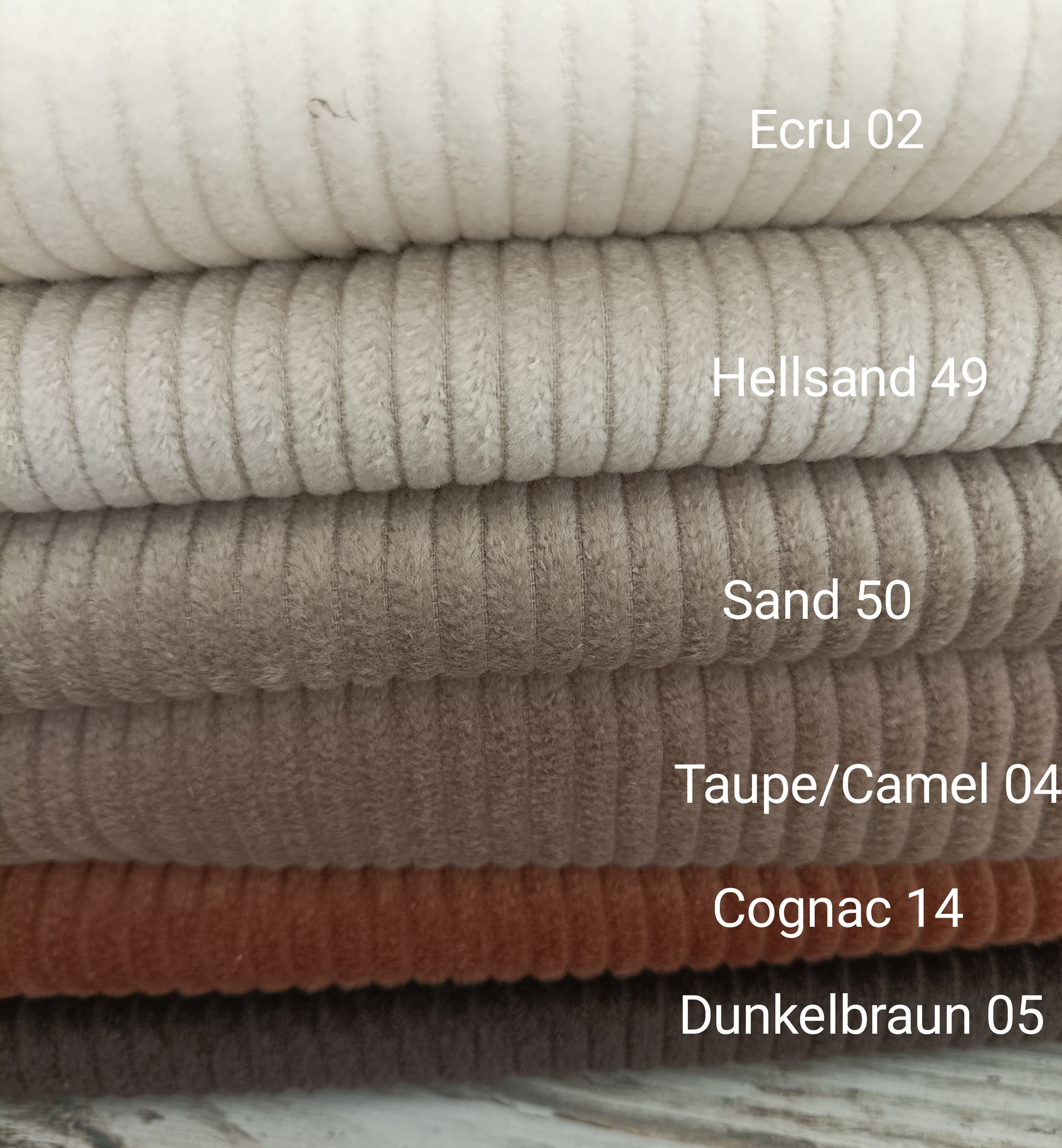 Öko-Tex Cordstoff, Breitcord Baumwolle 6 Farben 50 x 142 cm - Etsy.de