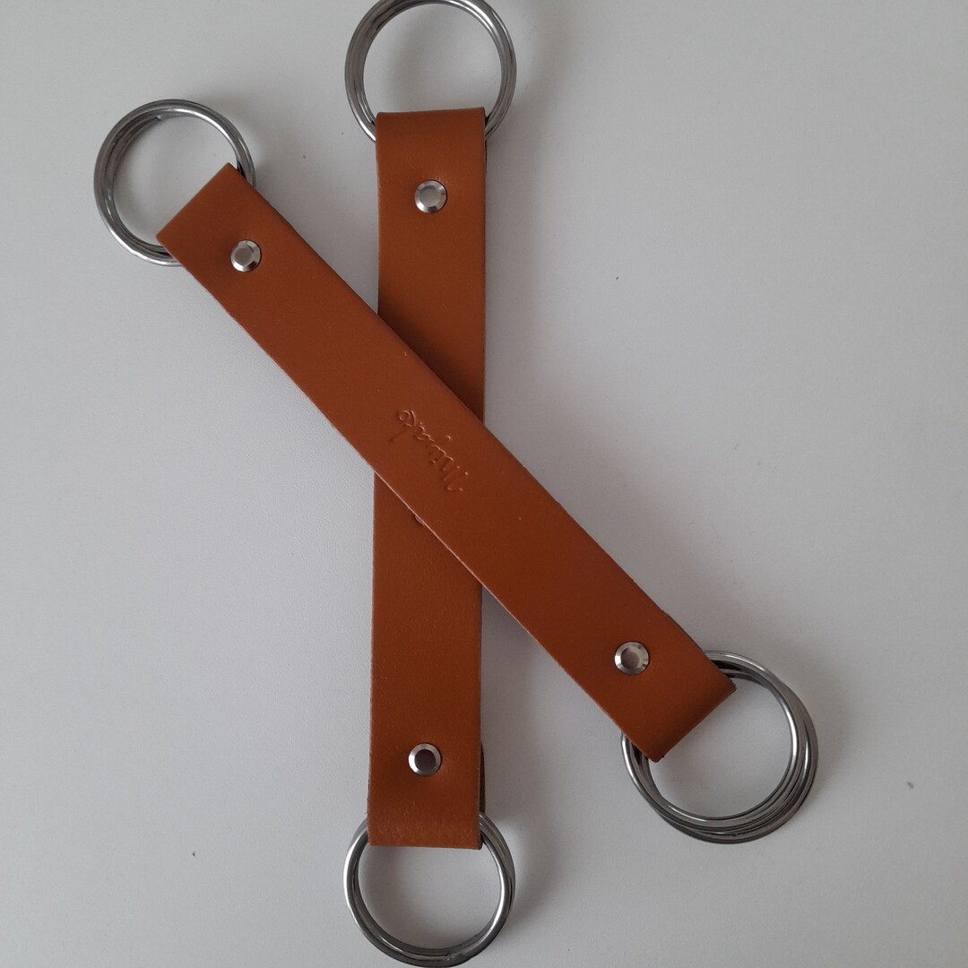 Miyako Leather Handle With Rings for Bag Design Medium Brown - Etsy