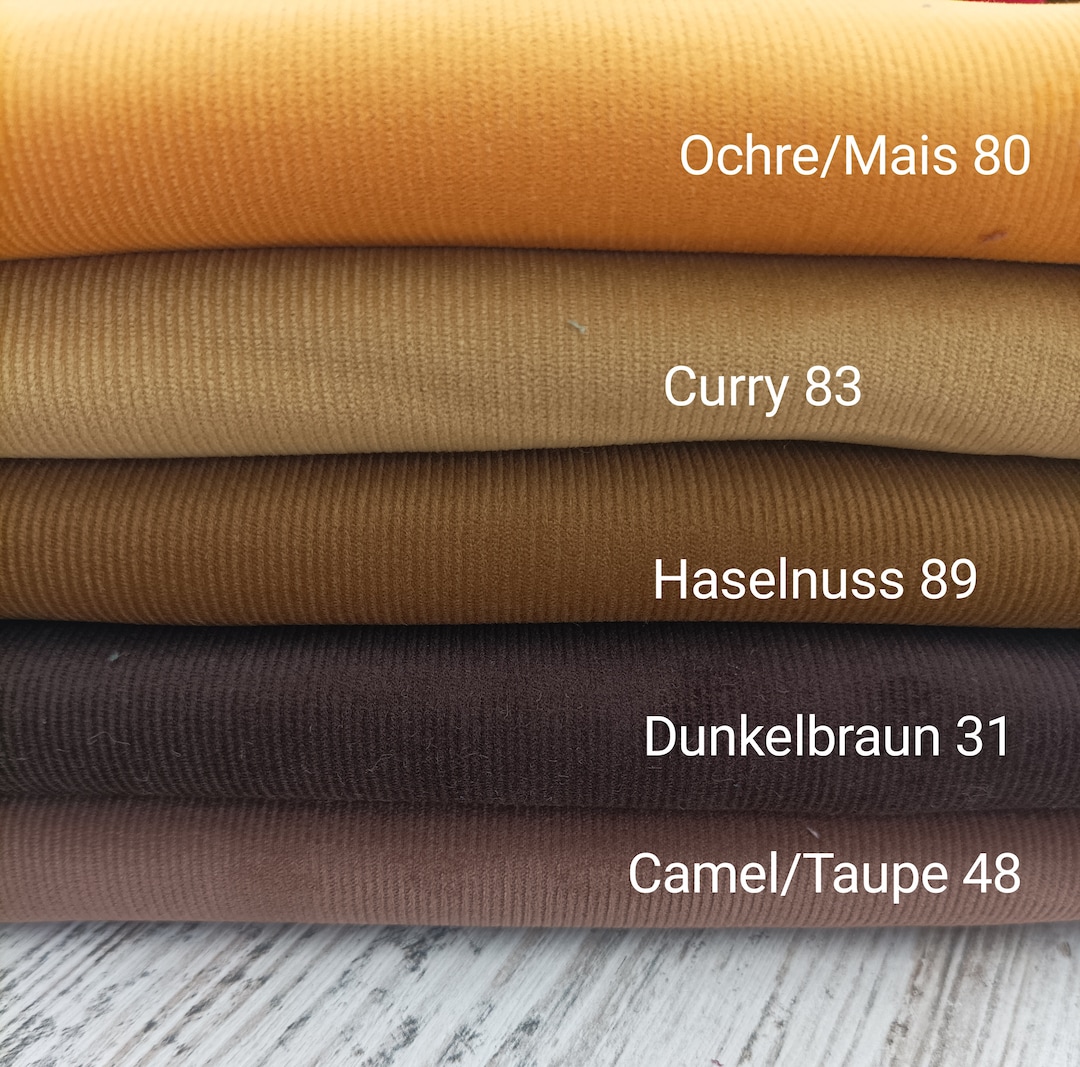 Öko-Tex Cordstoff, Feincord, Babycord Baumwolle 50 x 140 cm - Etsy.de