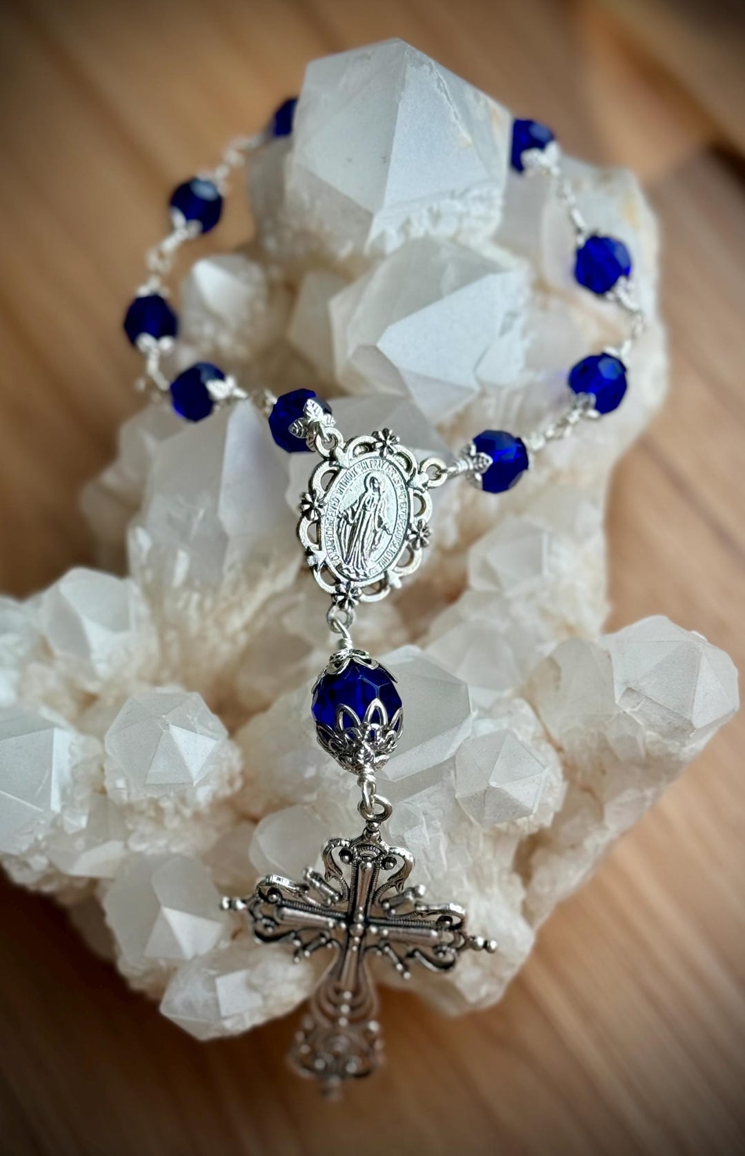 Rosary Pocket Rosary Prayer Beads Religious Christian Catholic Silver ...