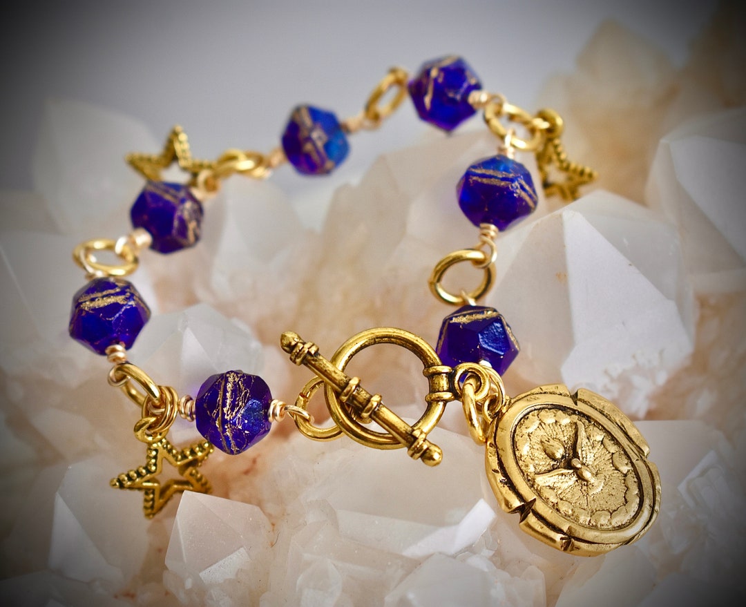 Holy Spirit Bracelet | Wax Seal Bracelet | Cobalt Bracelet | Star ...