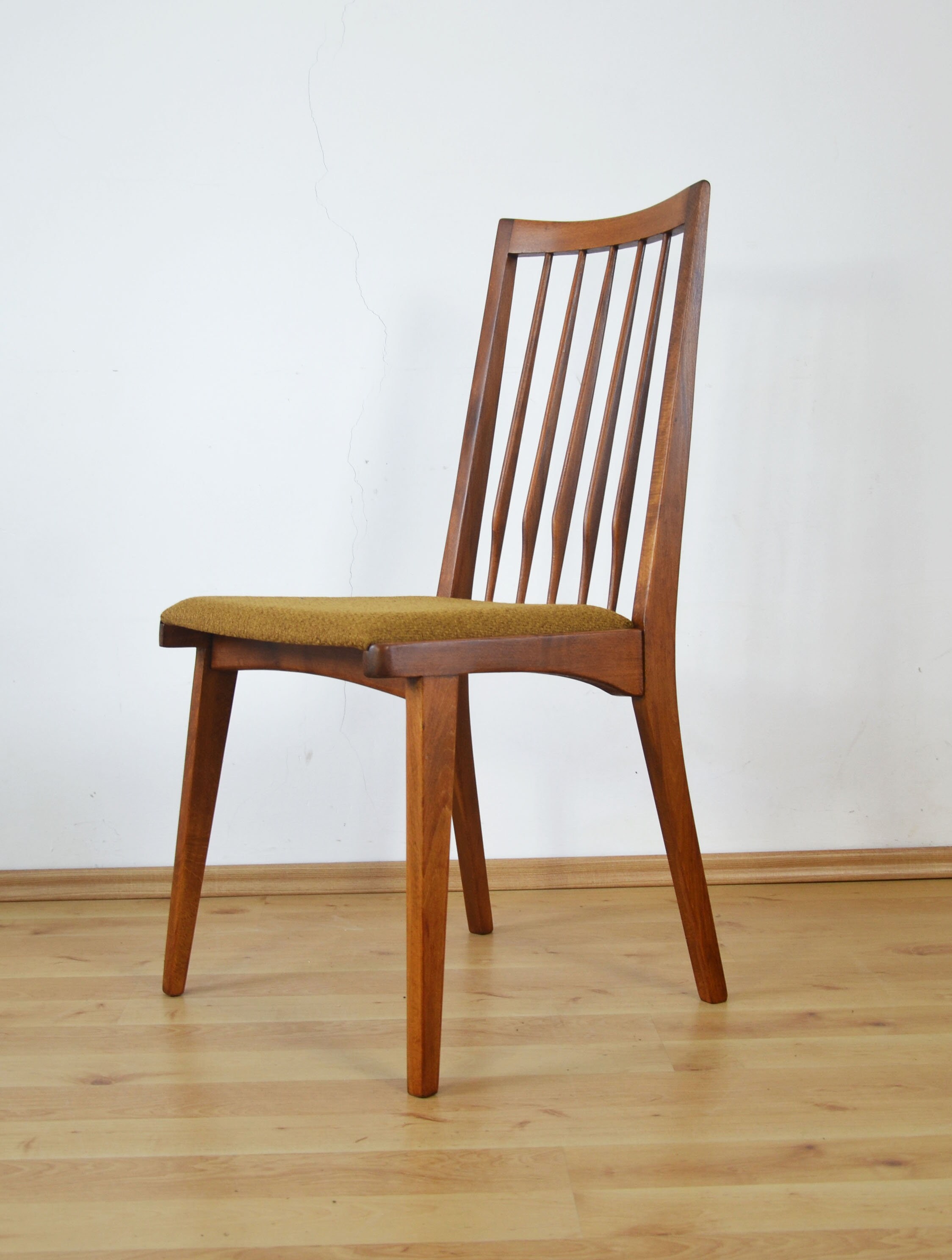 1 Mid-century Color Teak Dining Chair, Vintage 1960s, Set of 2, Wodden ...