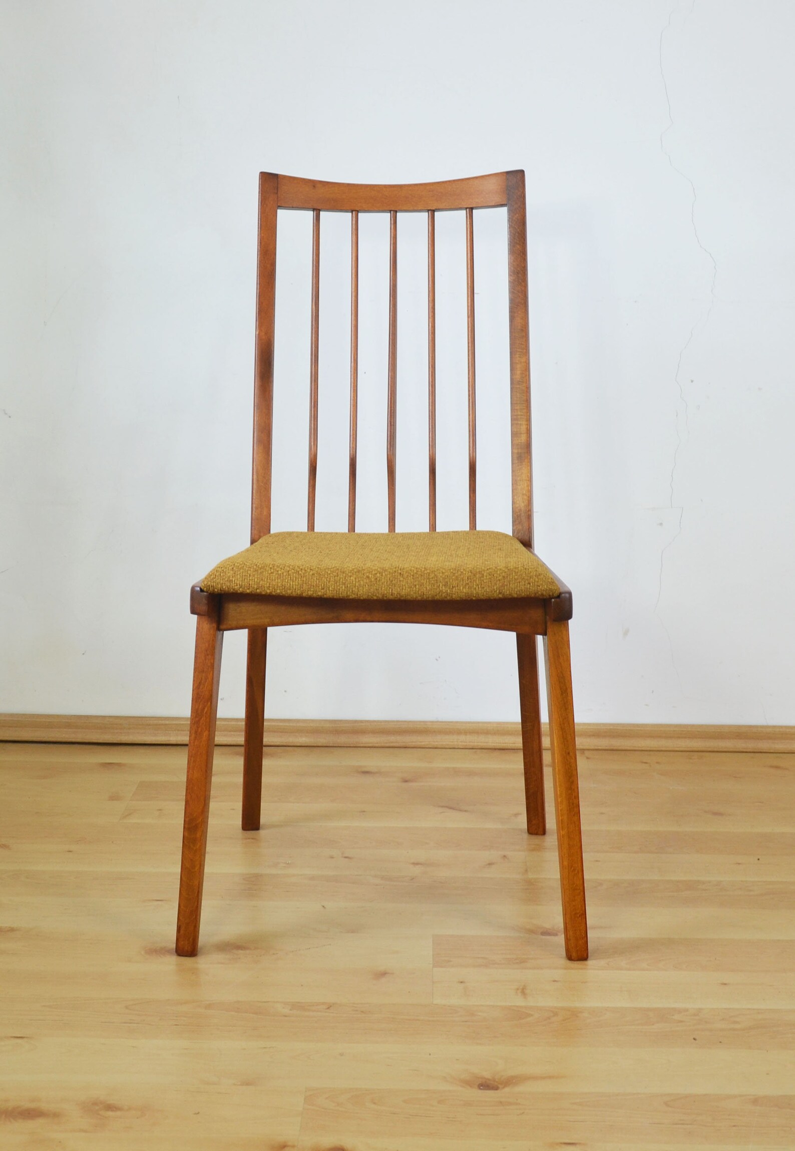 1 Mid-century Color Teak Dining Chair, Vintage 1960s, Set of 2, Wodden ...