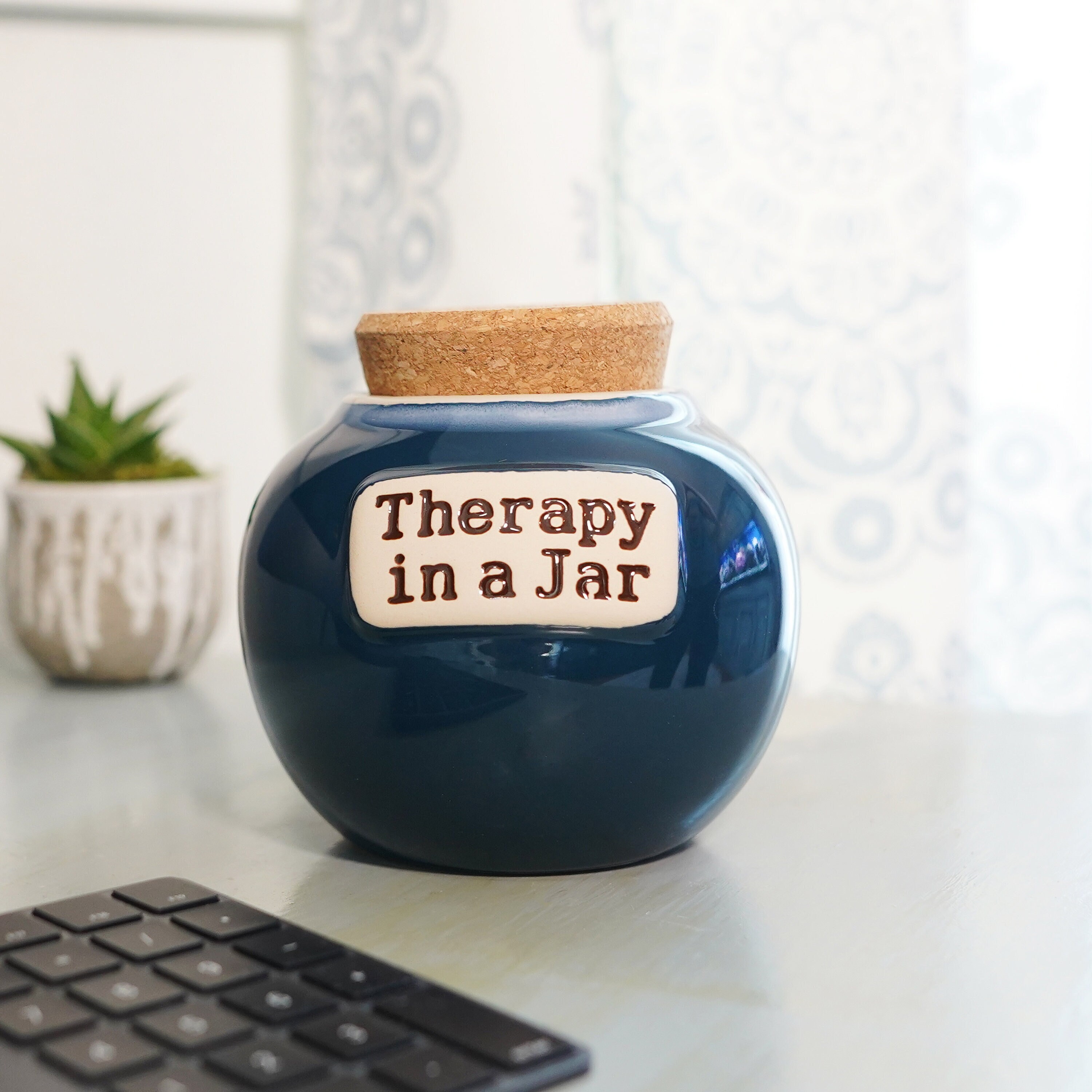 Cottage Creel Therapy in a Jar Piggy Bank Feelings Jar - Etsy