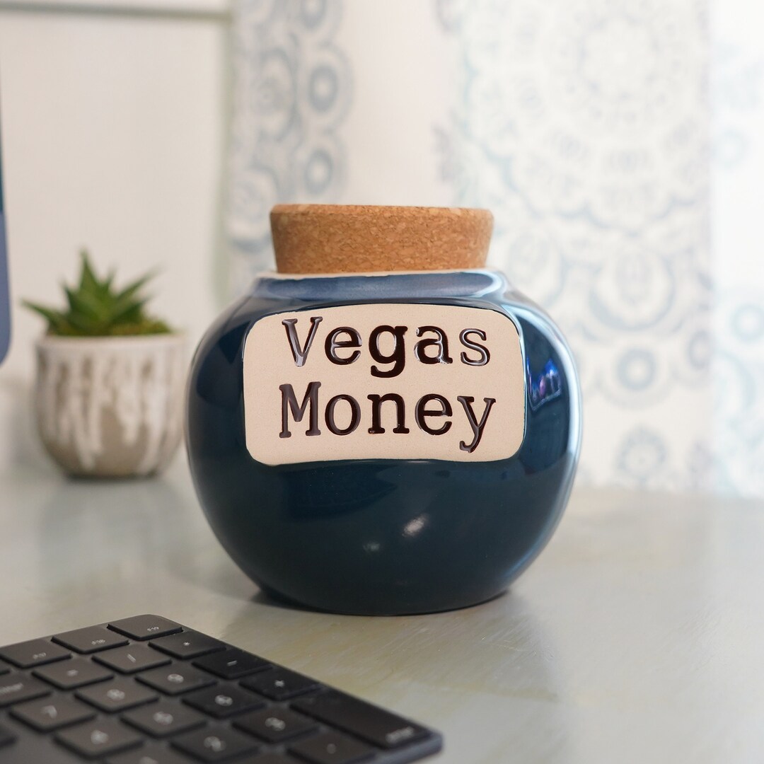 Vegas Money Piggy Bank: Ceramic Gambling Gift Jar - Etsy