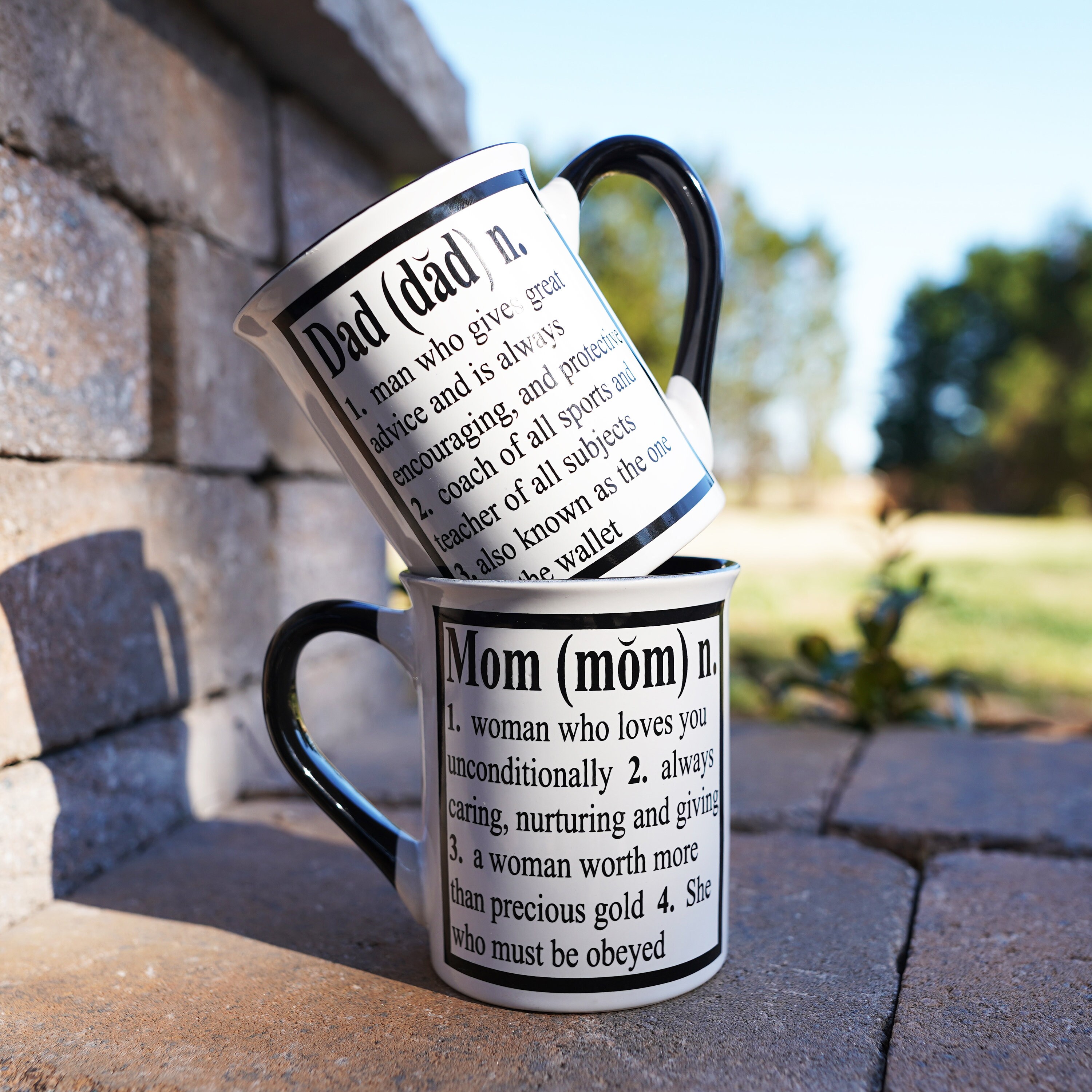 Cottage Creek Mom Dad Mugs Set of Two 16oz. Ceramic Mom and - Etsy