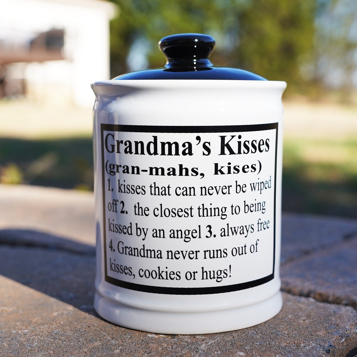 Cottage Creek Grandma's Kisses Candy Jar Piggy Bank - Etsy