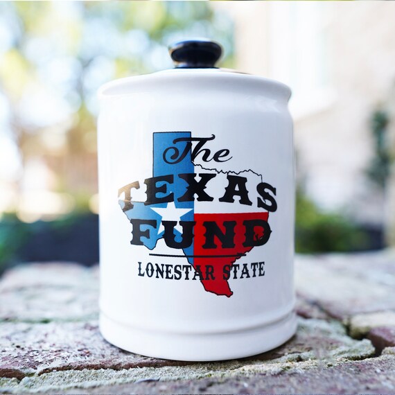 Cottage Creek Texas Fund Ceramic Piggy Bank Texas Flag Candy Jar Texas Vacation Savings Bank Etsy UK