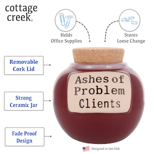 Ashes of Problem Clients Piggy Bank: Funny Office Decor Jar - Etsy