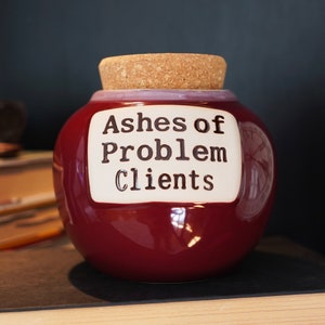 Ashes of Problem Clients Piggy Bank: Funny Office Decor Jar - Etsy