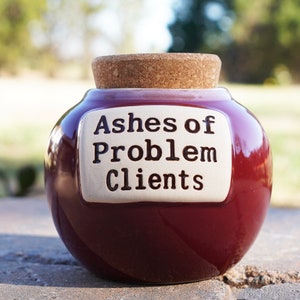 Ashes of Problem Clients Piggy Bank: Funny Office Decor Jar - Etsy