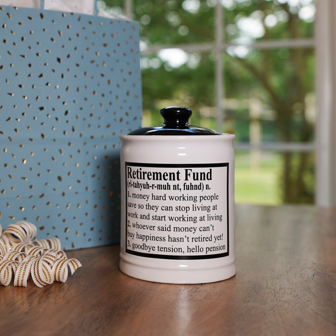 Retirement Fund Piggy Bank: Ceramic Coin Jar, Retirement Gift - Etsy
