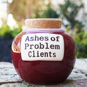 Ashes of Problem Clients Piggy Bank: Funny Office Decor Jar - Etsy