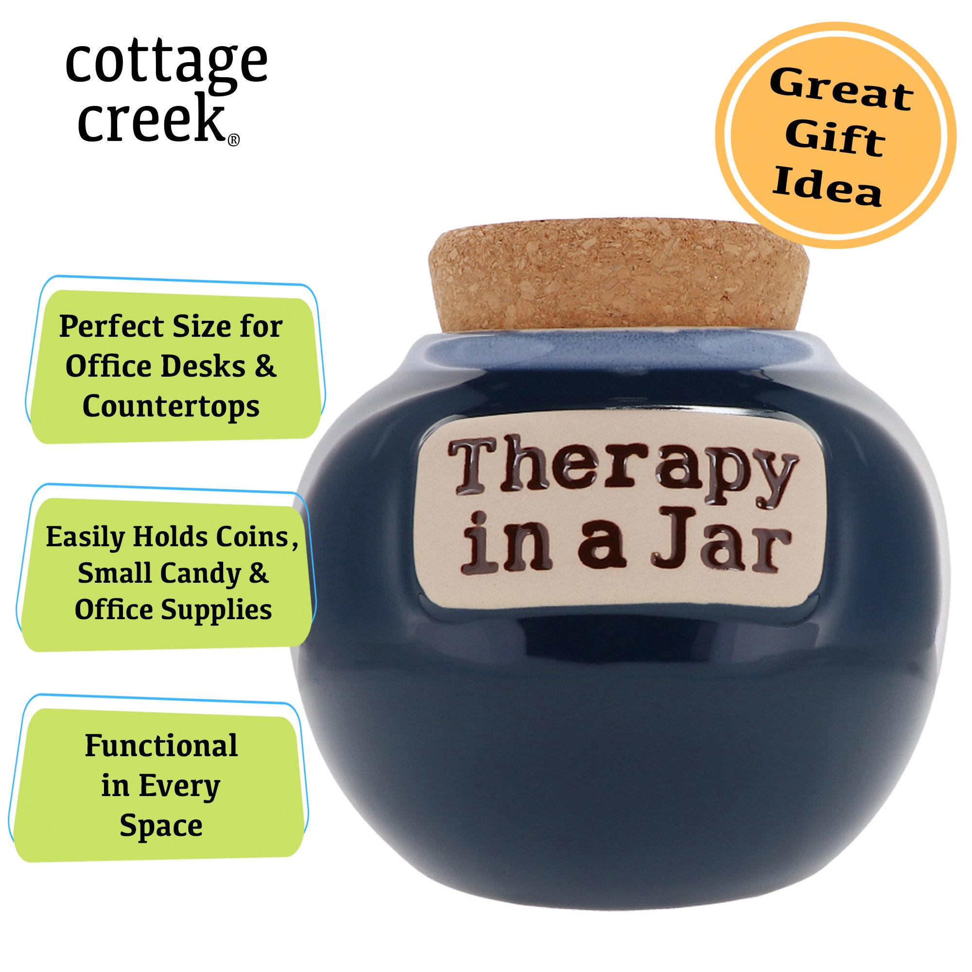 Cottage Creel Therapy in a Jar Piggy Bank Feelings Jar - Etsy