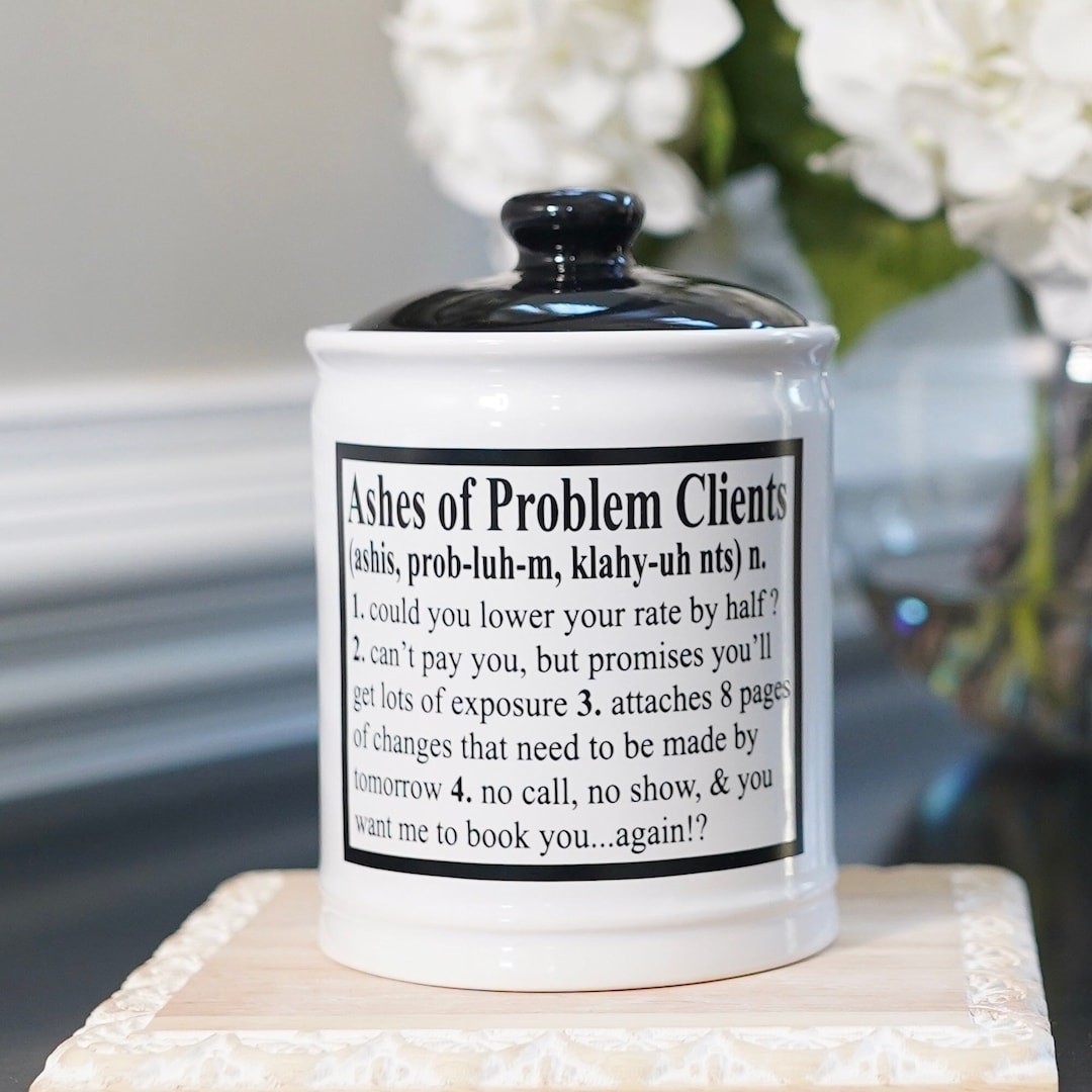 Ashes of Problem Clients Piggy Bank: Funny Office Gift Jar - Etsy