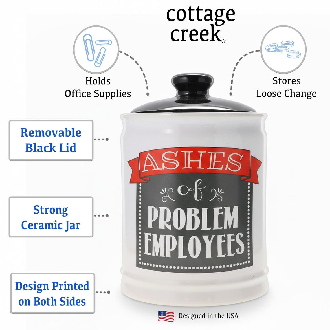 Cottage Creek Ashes of Problem Employees Piggy Bank, Christmas Gifts ...