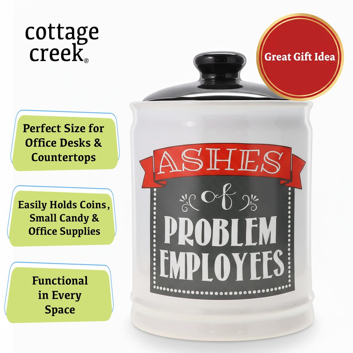 Cottage Creek Ashes of Problem Employees Piggy Bank, Christmas Gifts ...