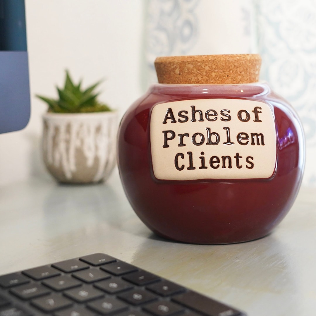 Ashes of Problem Clients Piggy Bank: Funny Office Decor Jar - Etsy