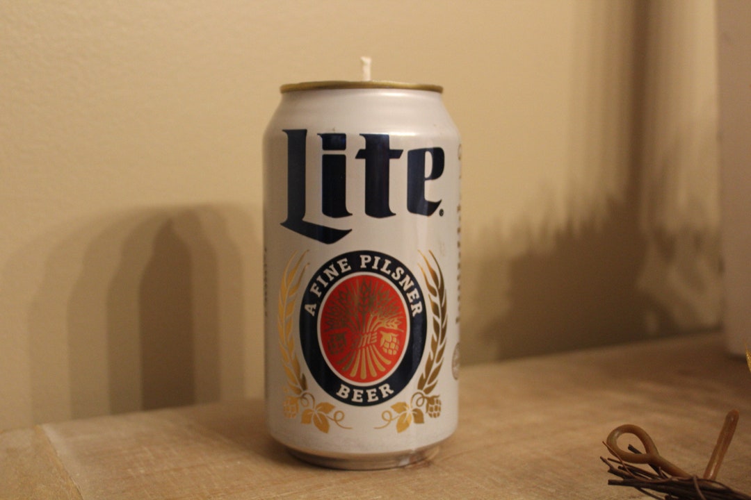Miller Lite "a Fine Pilsner Beer" Beer Can Candle Vanilla Scent - Etsy