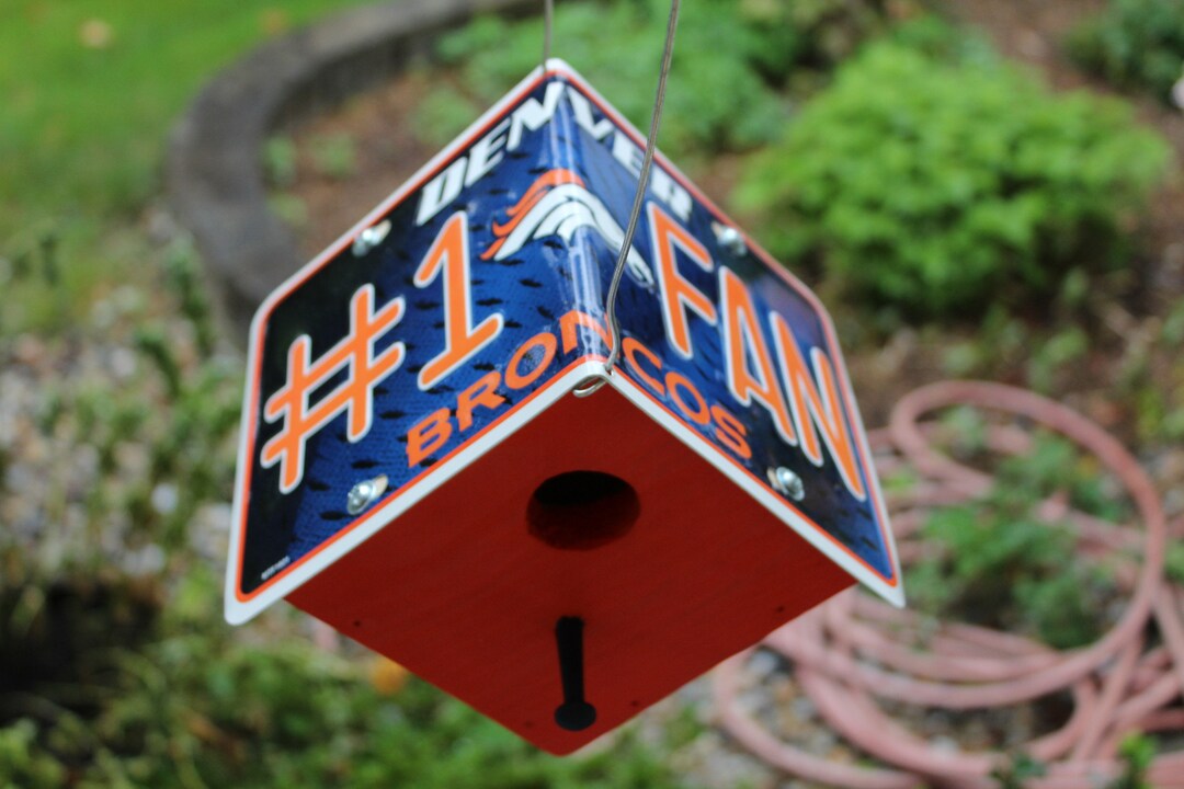 Denver Broncos 1 Fan License Plate Birdhouse - Etsy