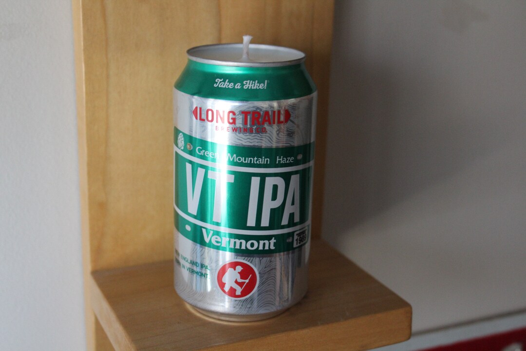 Long Trail VT IPA Green Mountain Haze Beer Can Candle, Soy Wax, Fresh ...