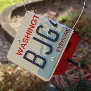 Washington evergreen State License Plate Birdhouse - Etsy
