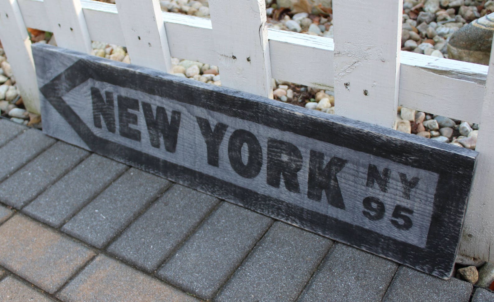 Rustic New York City Arrow Wood Sign - Etsy