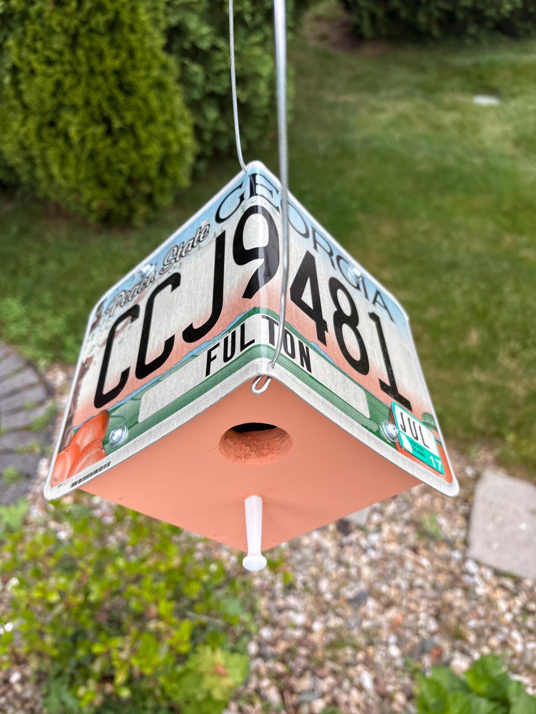 Georgia "peach State" License Plate Birdhouse - Etsy