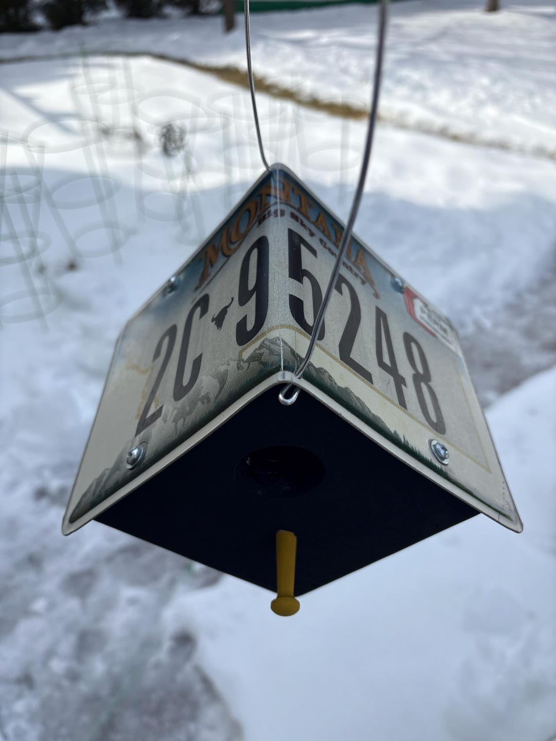 Montana "big Sky Country"" License Plate Birdhouse - Etsy