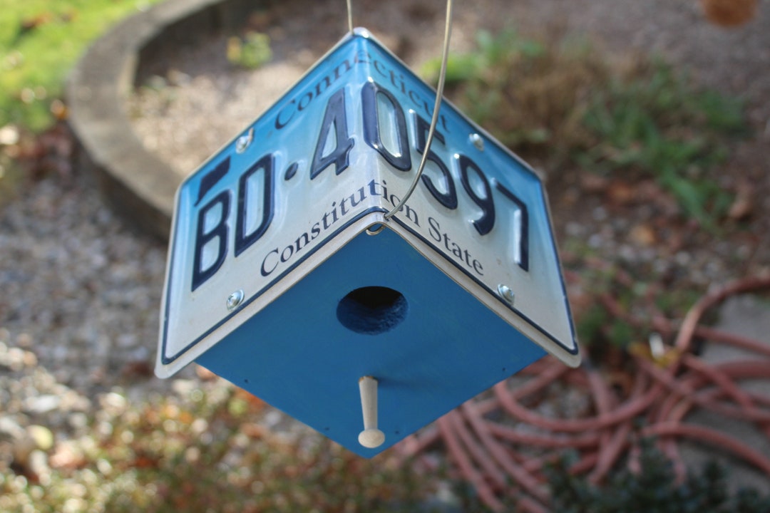 Connecticut constitution State License Plate Birdhouse - Etsy