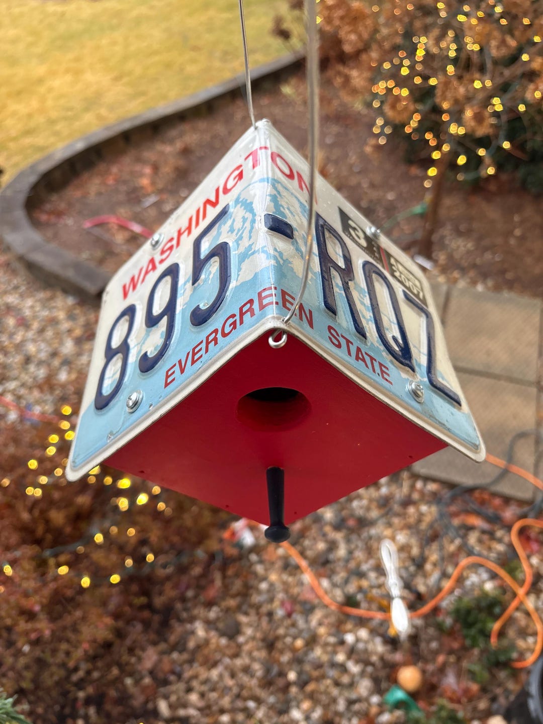 Washington "evergreen State" License Plate Birdhouse - Etsy