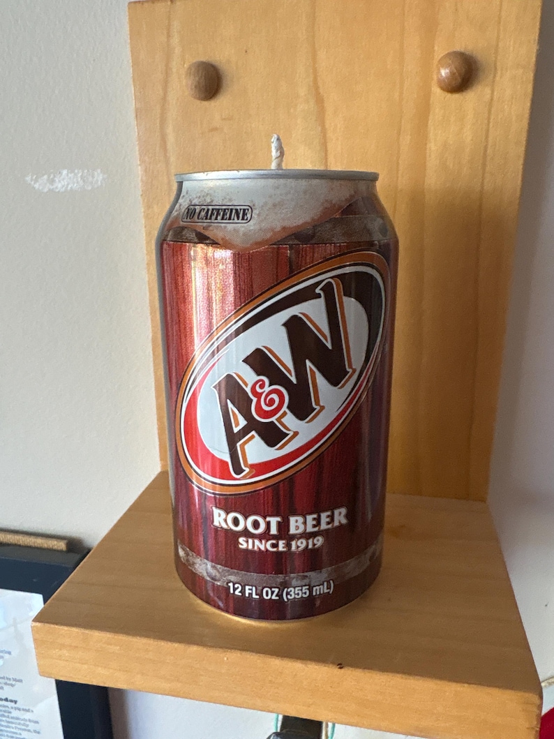 A&W Root Beer Soda Can Candle, Root Beer Scent - Etsy