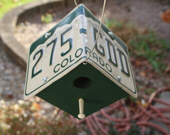 FREE SHIPPING Birdhouse State License Plate Bird Nest Colorado Made - Etsy
