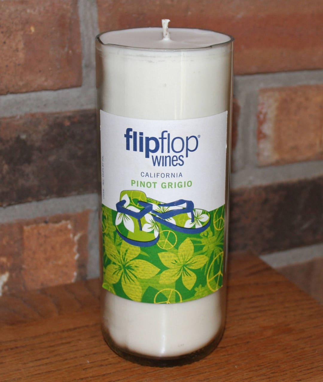Flip Flop Wines Pinot Grigio Wine Bottle Candle, Coconut Scent - Etsy