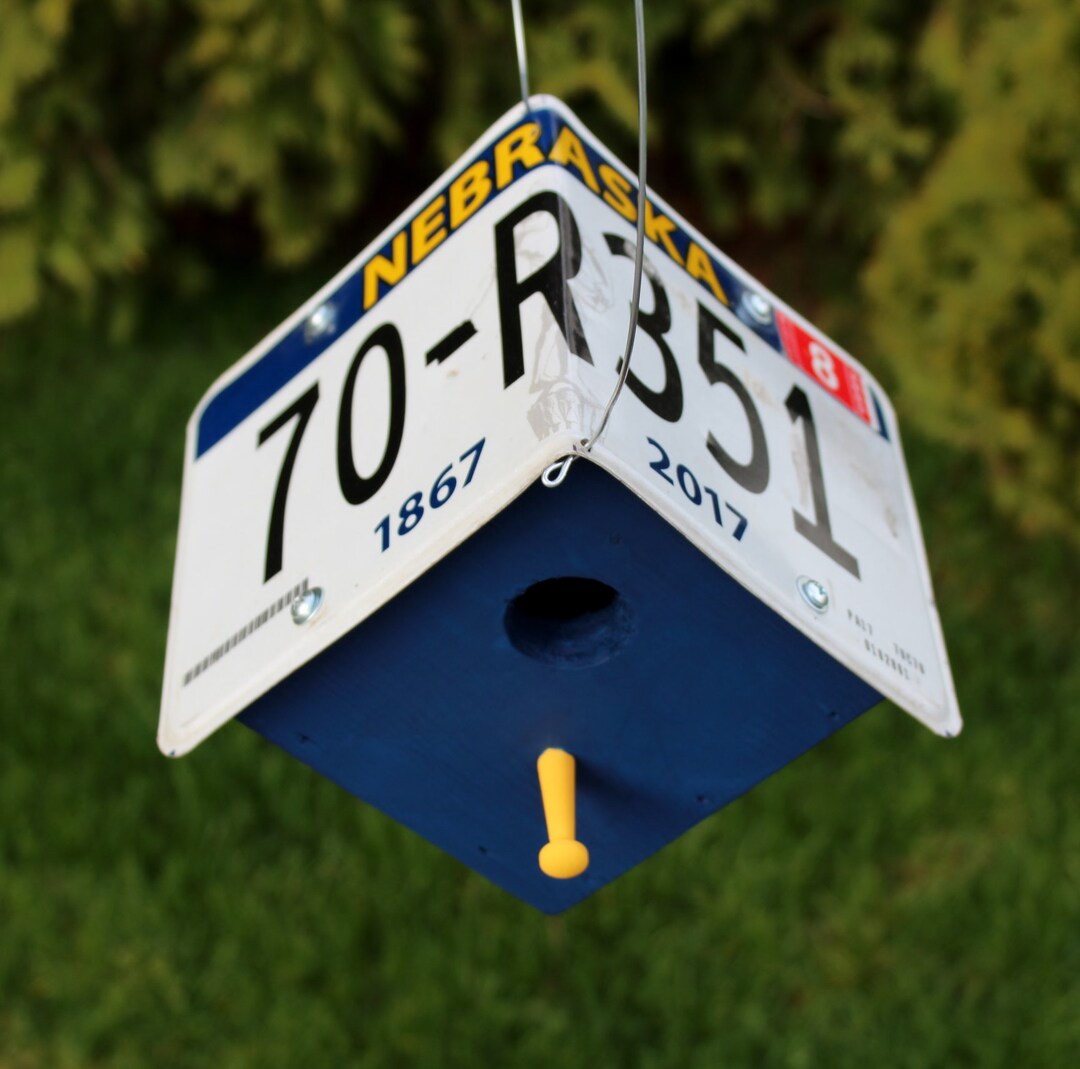 Nebraska License Plate Birdhouse - Etsy