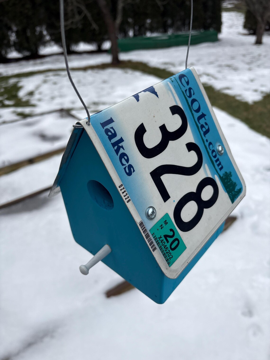 Minnesota "10,000 Lakes" License Plate Birdhouse - Etsy
