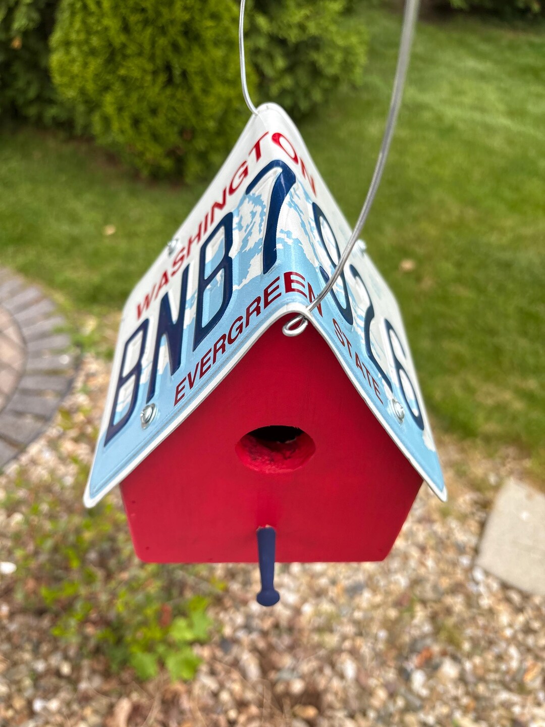 Washington "evergreen State" License Plate Birdhouse - Etsy