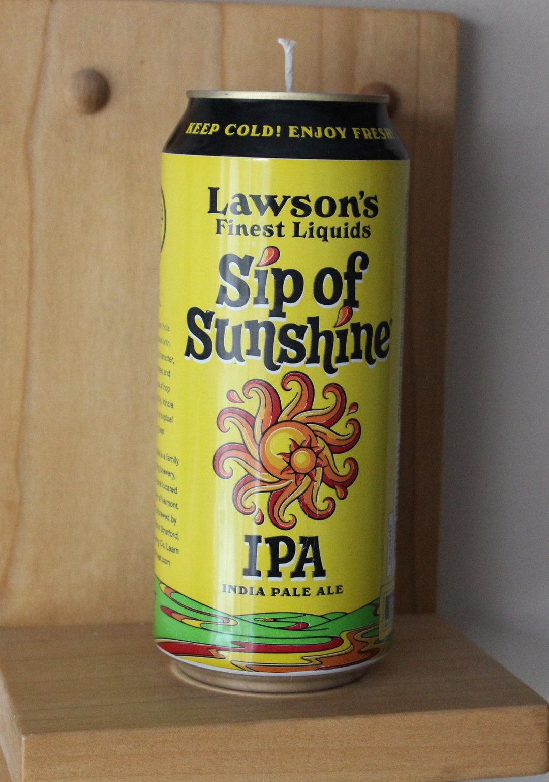 Lawson's "sip of Sunshine Ipa" Beer Can Soy Candle, Vanilla Scent - Etsy