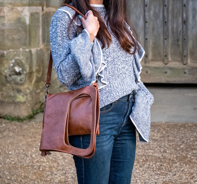 La Rue Bag /shoulder Bag La Rue / Distressed Leather /handmade Shoulder ...