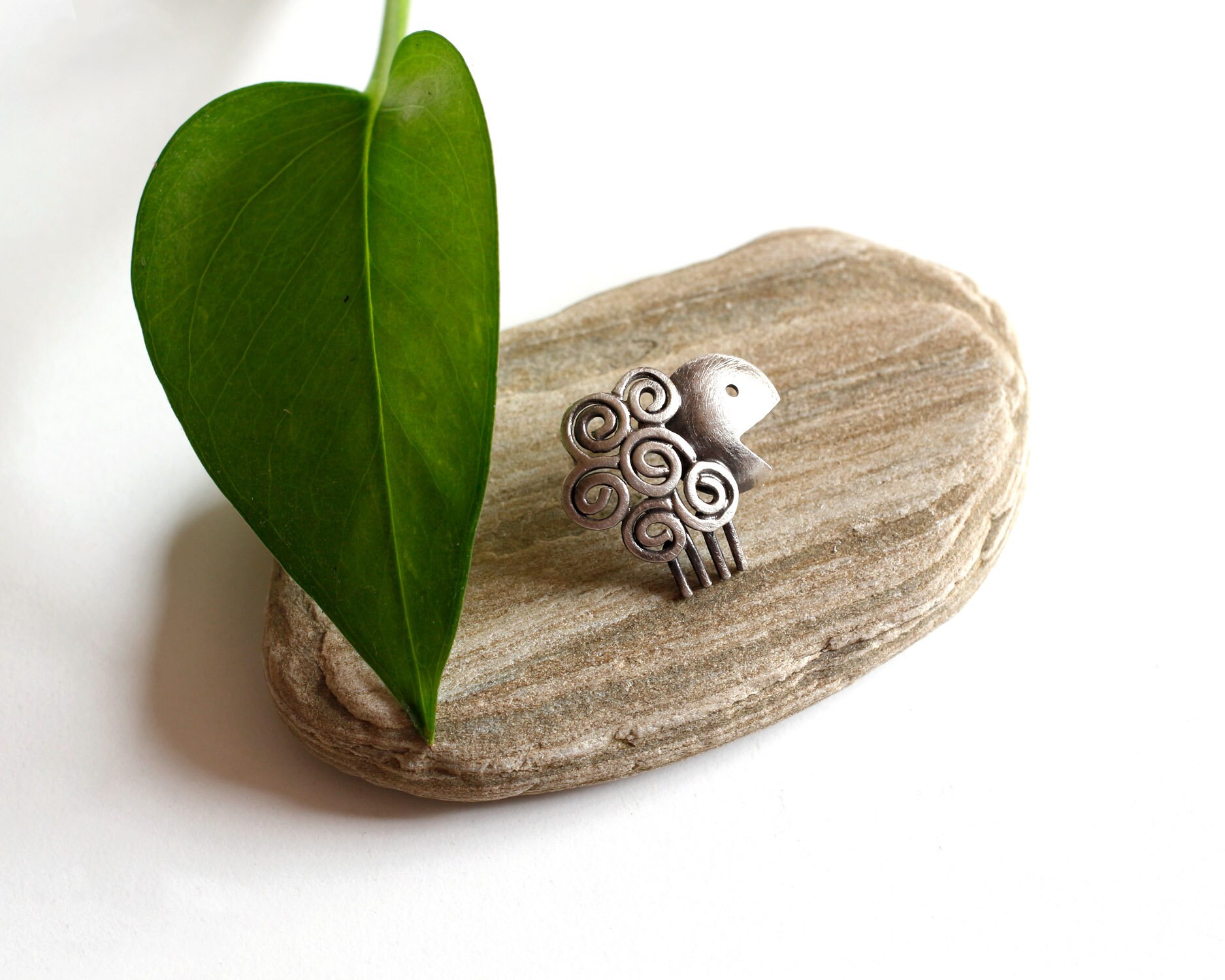 Sterling Silver Sheep Pin Brooch Rustic Curly Sheep Collar - Etsy