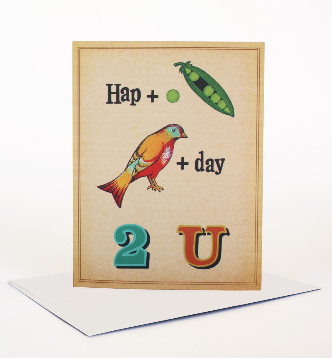 Happy Birthday Card, Birthday Card, Rebus Card, Funny Birthday Card ...